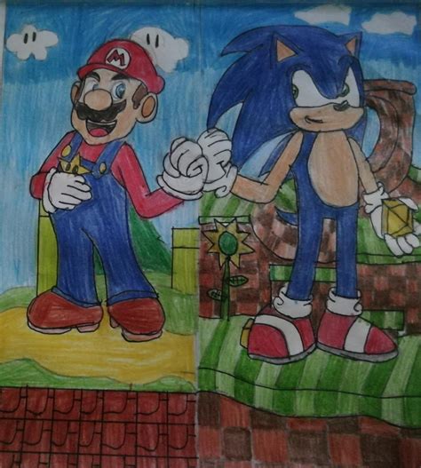 Mario And Sonic By Theoneandonlycactus On Deviantart