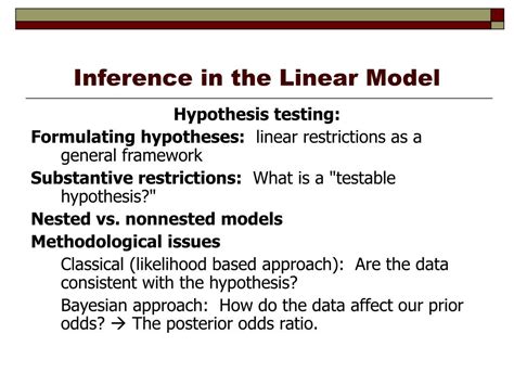 ppt hypothesis testing in the linear regression model powerpoint