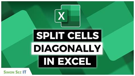 Split Cells Diagonally In Excel