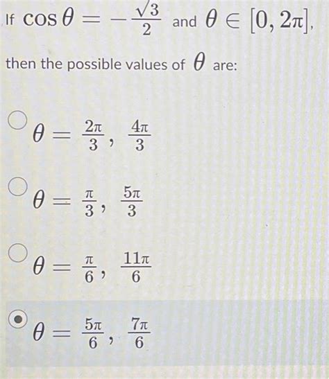 Solved If Cos Theta Frac Sqrt 3 2 And