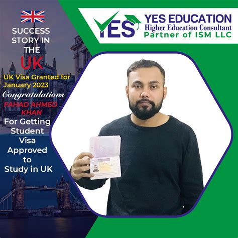 Fahad Ahmed Khan Success Visa Yes Education Higher Education Consultant