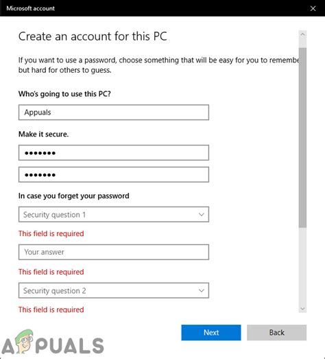 how to disable security questions for local account on windows 10