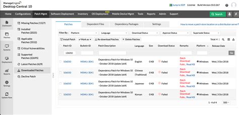 Windows 10 Version 1809 Manageengine Patch Manager Plus