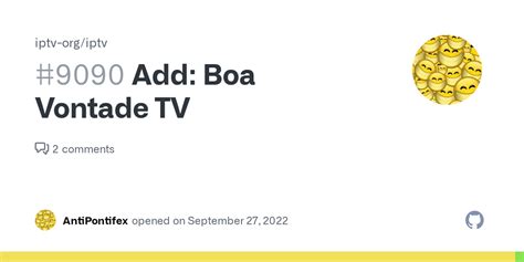 Add Boa Vontade Tv · Issue 9090 · Iptv Orgiptv · Github