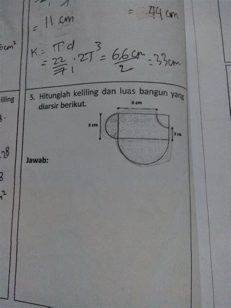 Hitunglah Keliling Dan Luas Bangun Yang Diarsir Berikut Ini Blog Ilmu Pengetahuan
