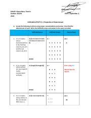 MATLAB Properties of Determinant docx NAME Mascuñana Francis Section IE S DATE