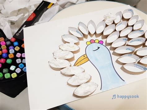 49 휴지심 놀이 공작새 만들기 스포이드 물감놀이 31개월아기 200330 네이버 블로그