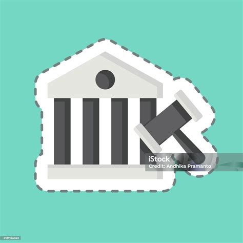 스티커 라인 컷 코트 정의 기호와 관련이 있습니다 심플한 디자인 편집 가능 강단에 대한 스톡 벡터 아트 및 기타 이미지 강단 개념 결정 Istock