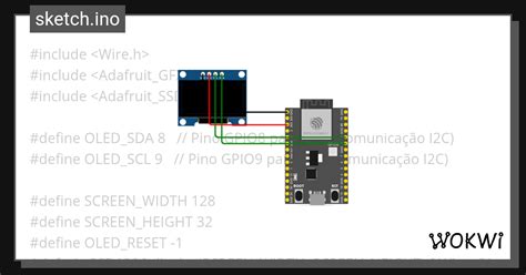 Sda Scl Ssd1306 Wokwi Esp32 Stm32 Arduino Simulator
