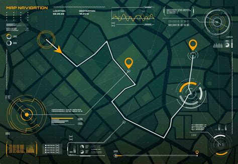 Hud Navigation City Map Screen Interface Compass 23541549 Vector Art At Vecteezy