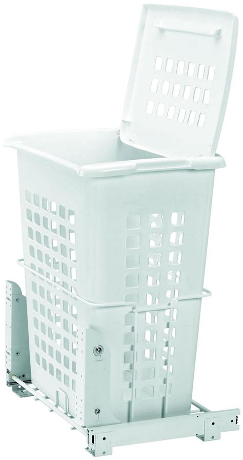 Rev A Shelf Hprv 1925Dm S Value Line 18 3 4 W Polymer Pull Out Laundry Hamper White Walmart Com
