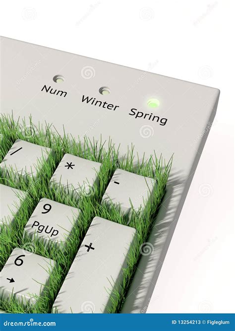 Spring Keyboard Stock Illustration Illustration Of Plant 13254213