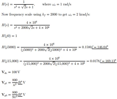 solved the input signal to a unity gain second order lowpass
