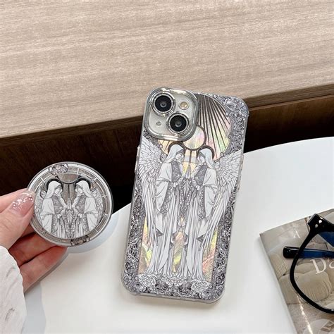 💓맥세이프케이스💓엔젤 메탈릭 맥세이프 톡 범퍼케이스 아이폰케이스 유니크 특이한 15프로맥스 14프로맥스 13프로맥스 12프로맥스 귀여운 키치 감성 레트로 에이블리