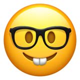 Nerd Face Emoji On Apple IOS
