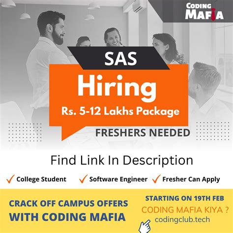 5 12 Lakh Package Sas Hiring Apply Now👇 Gcznvwvm 3 Coding Club
