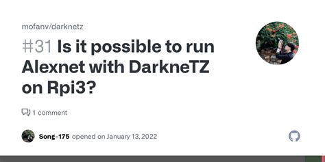 Is It Possible To Run Alexnet With Darknetz On Rpi3 · Issue 31