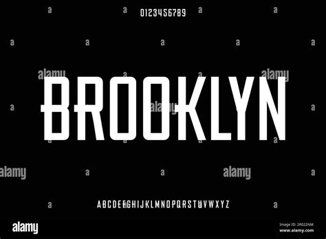 strong condensed display font vector stock vector image and art alamy