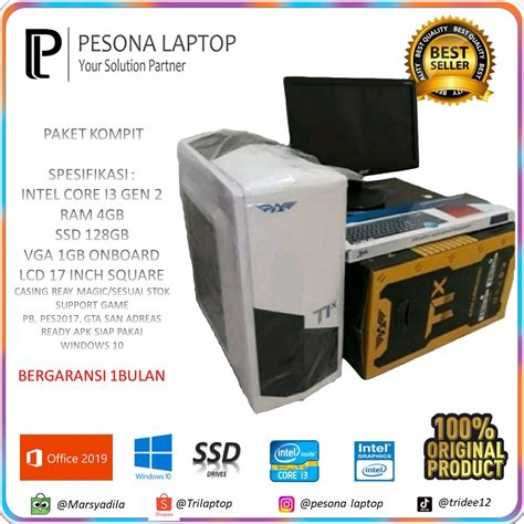 Jual Set Komputer Pc Gamer Intel Core I Tinggal Pakai Shopee Indonesia