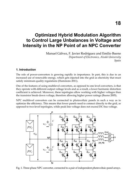 Pdf Optimized Hybrid Modulation Algorithm To Control Large Unbalances