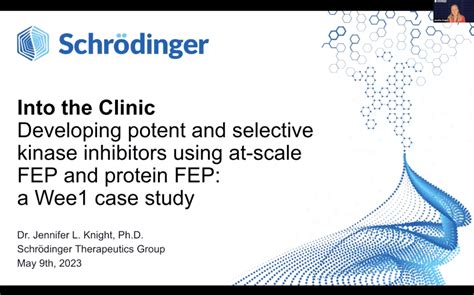Into The Clinic Developing Potent And Selective Kinase Inhibitors Using At Scale Fep And