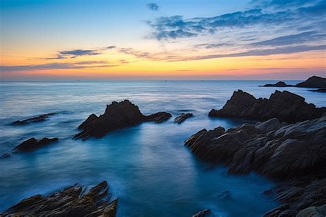 바다에서 본 석양 아리아케 해의 첫 일출 고화질 사진 사진 해돋이 배경 일러스트 및 사진 무료 다운로드 Pngtree