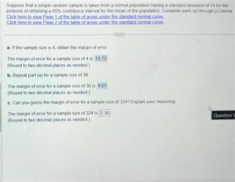 Solved Suppose That A Simple Random Sample Is Taken From A Chegg