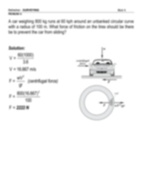 Solution Surveying Practice Quiz With Answer And Solution Quiz 6
