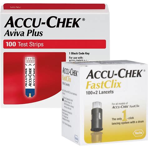 Accu Chek Aviva Plus Test Strips 100 Ct Fastclix Lancets 102 Ct Teststripz