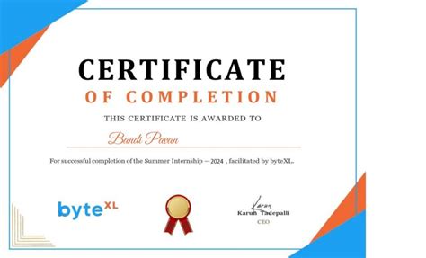 Pavan Bandi On Linkedin Internship Learning Bytexl Ai