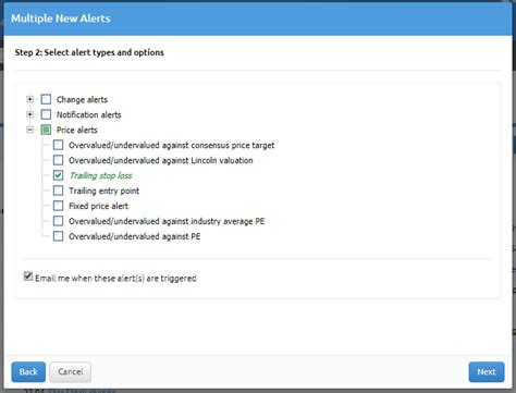 How Do I Create A Single Alert For Multiple Companies All At The Same Time Stock Doctor Help