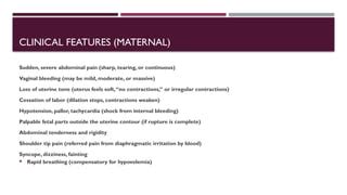 Ruptured Uterus Types Defination Complications Pptx