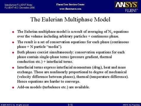 Modeling Multiphase Flows Introductory FLUENT Training ANSYS