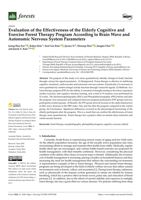 Pdf Evaluation Of The Effectiveness Of The Elderly Cognitive And