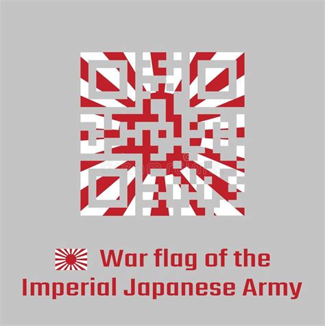 Qr Code Set Color Of War Flag Of The Imperial Japanese Army The Rising