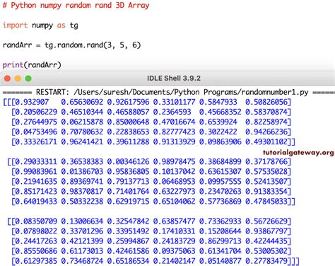 python numpy random rand examples