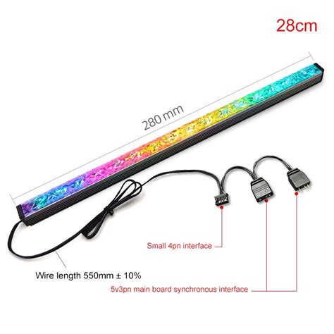 Computer Case Diamond Led Strip Light Rainbow Pc C Vicedeal