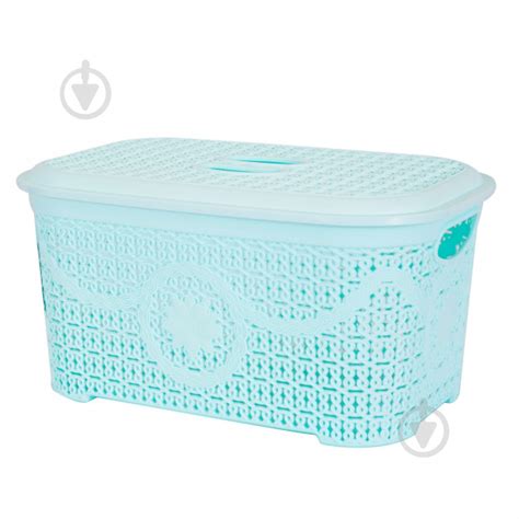ᐉ Кошик для білизни Asude Plastik 12 л з кришкою салатовий • Краща ціна в Києві Україні