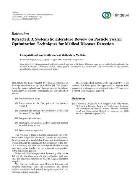 Pdf Retracted A Systematic Literature Review On Particle Swarm Optimization Techniques For