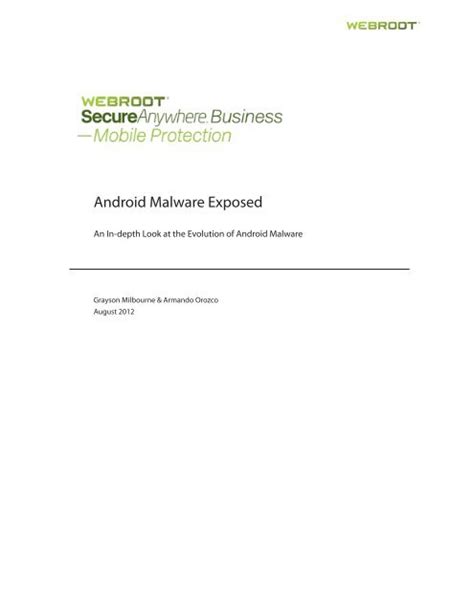 Android Malware Exposed Webroot