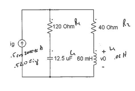 Solved Find The Steady State Expression For V If Ig Chegg