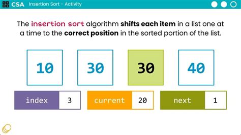 Ap Csa Unit 8 Less 5 Insertion Sort Youtube