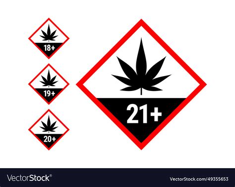 Age Restriction Icon Set Recommended Limit Vector Image