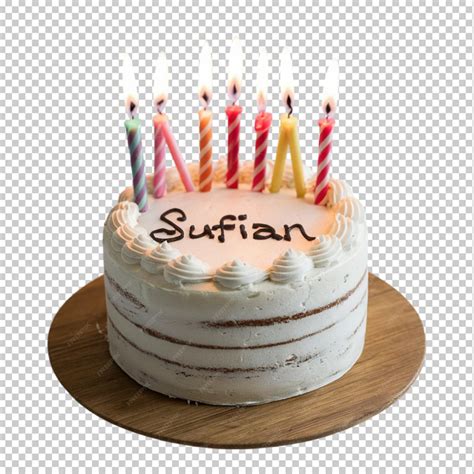 A Birthday Cake With The Name Sufain Happy Birthday On It Premium Ai