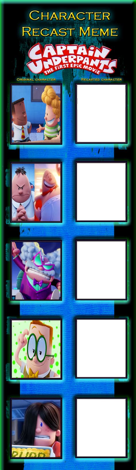 Captain Underpants Recast Meme Blank By Thearist2013 On Deviantart
