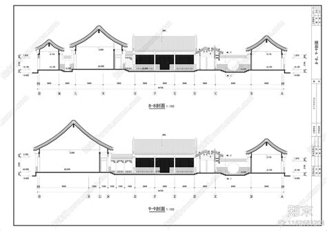 新中式中式四合院 四合院建筑外观 施工图施工图下载 Id 1162683203 【知末网】
