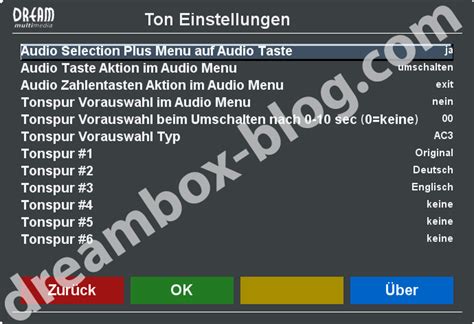 Audio Selection Plus Erweiterte Optionen Für Die Auswahl Der Audio Spur › Dreambox Blog