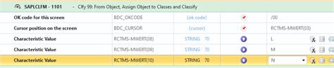 Mm02 Scrolling In Sight Classification To Next Field Not Possible