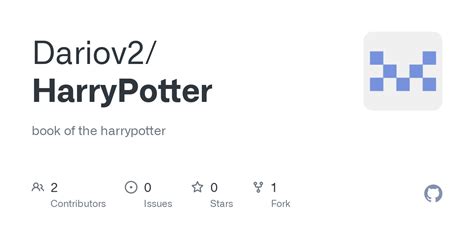 Github Dariov Harrypotter Book Of The Harrypotter