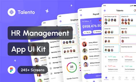 Talento HR Management App UI Kit Figma
